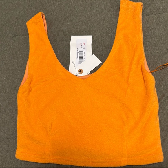 The Vintage Shop | Tops | The Vintage Shop Orange Terry Cloth Crop Tank ...